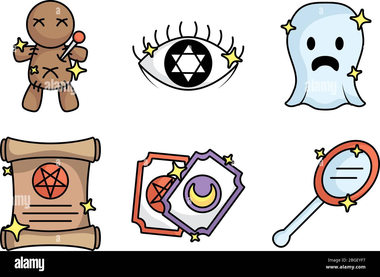bundle of magic sorcery set icons Stock Vector Image & Art - Alamy