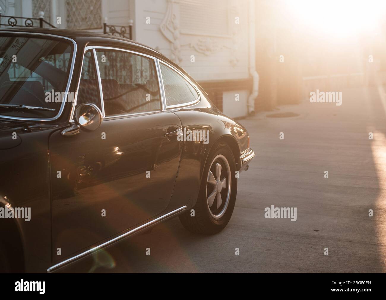 Black vintage classic car collection example Stock Photo - Alamy