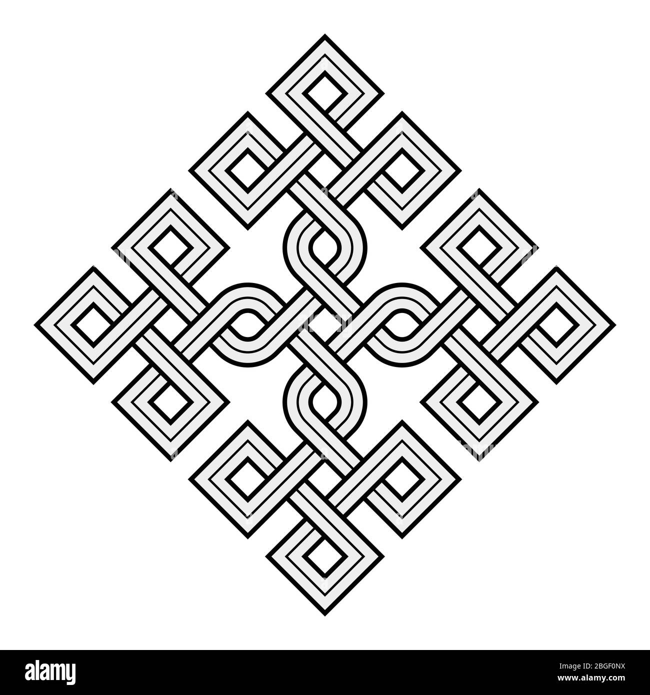 Vector Illustration of a Viking Nordic knot - mystic, decorative symbol ...