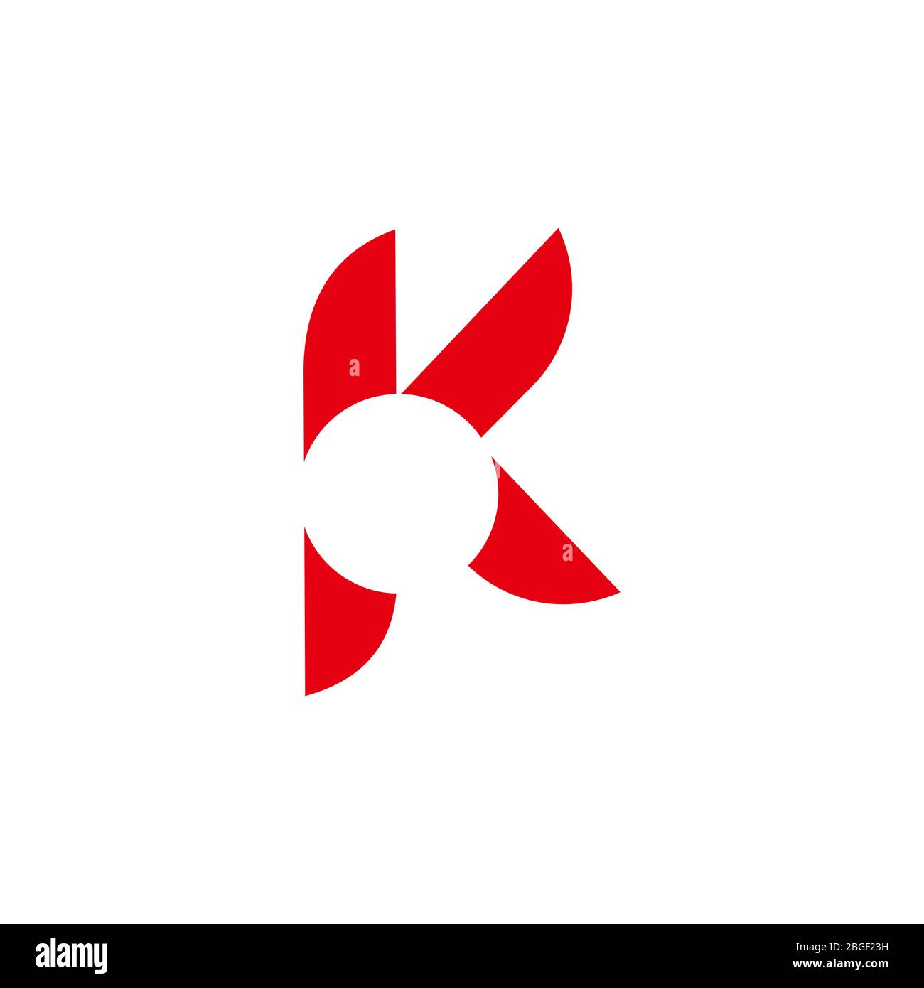 letter k abstract circle cut geometric design logo vector Stock Vector ...