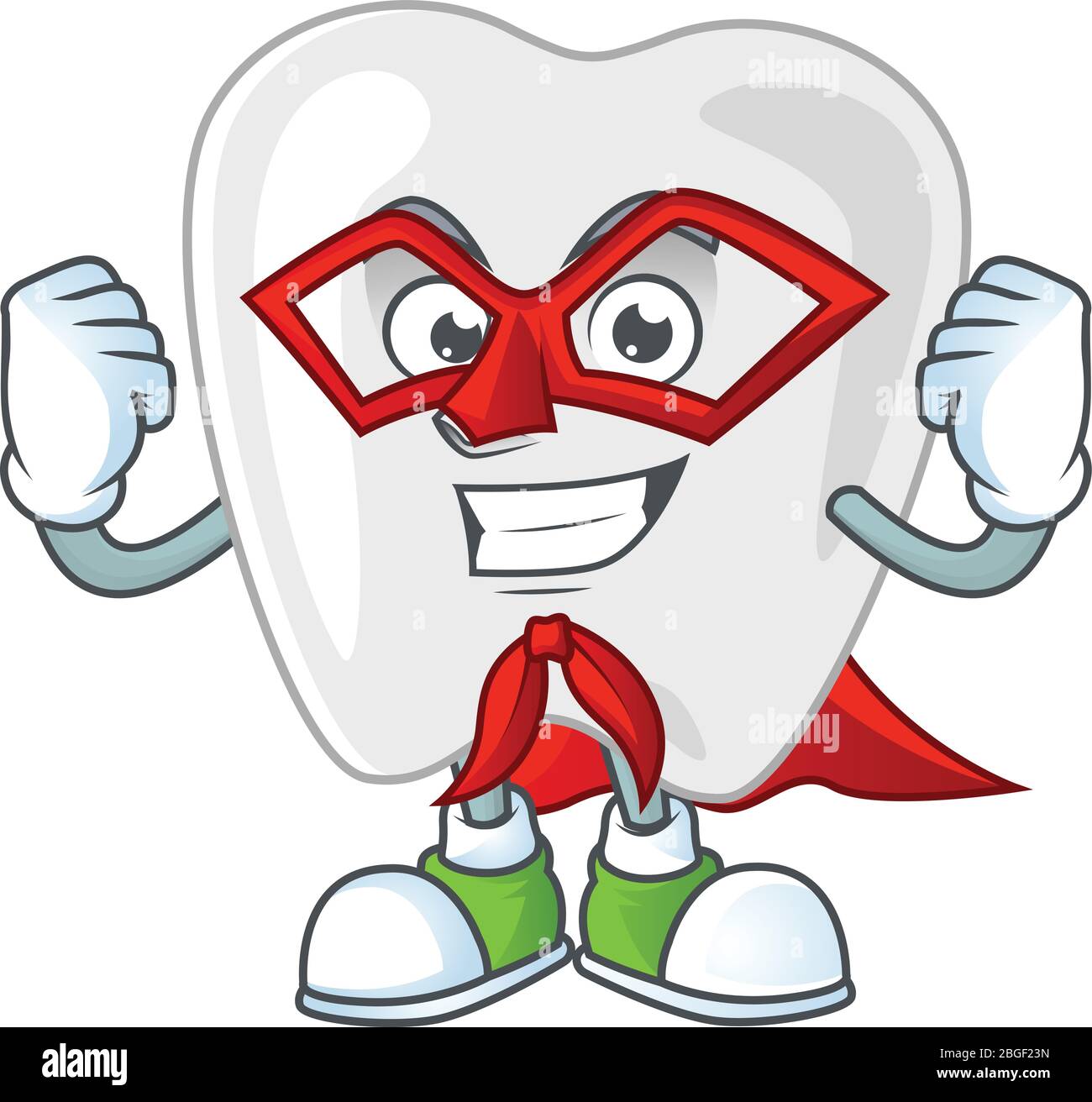 Teeth cartoon design concept dressed as Super hero Stock Vector Image ...