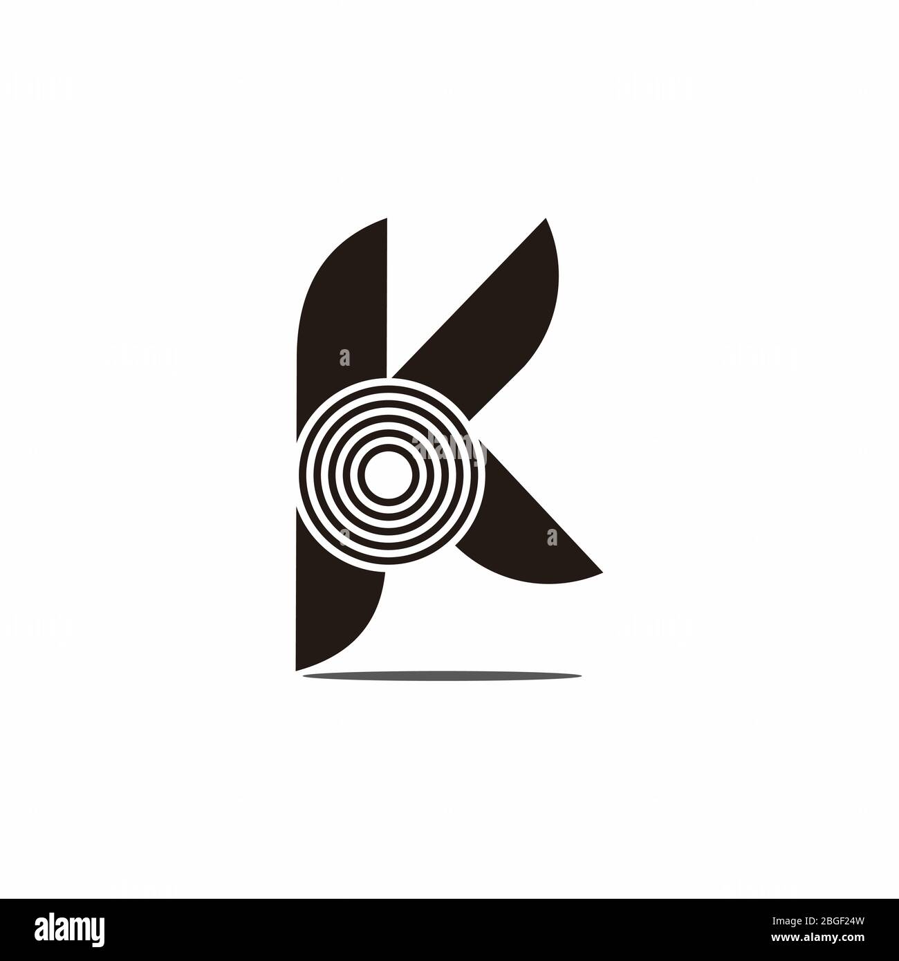 letter k circle stripes rotation symbol logo vector Stock Vector Image ...