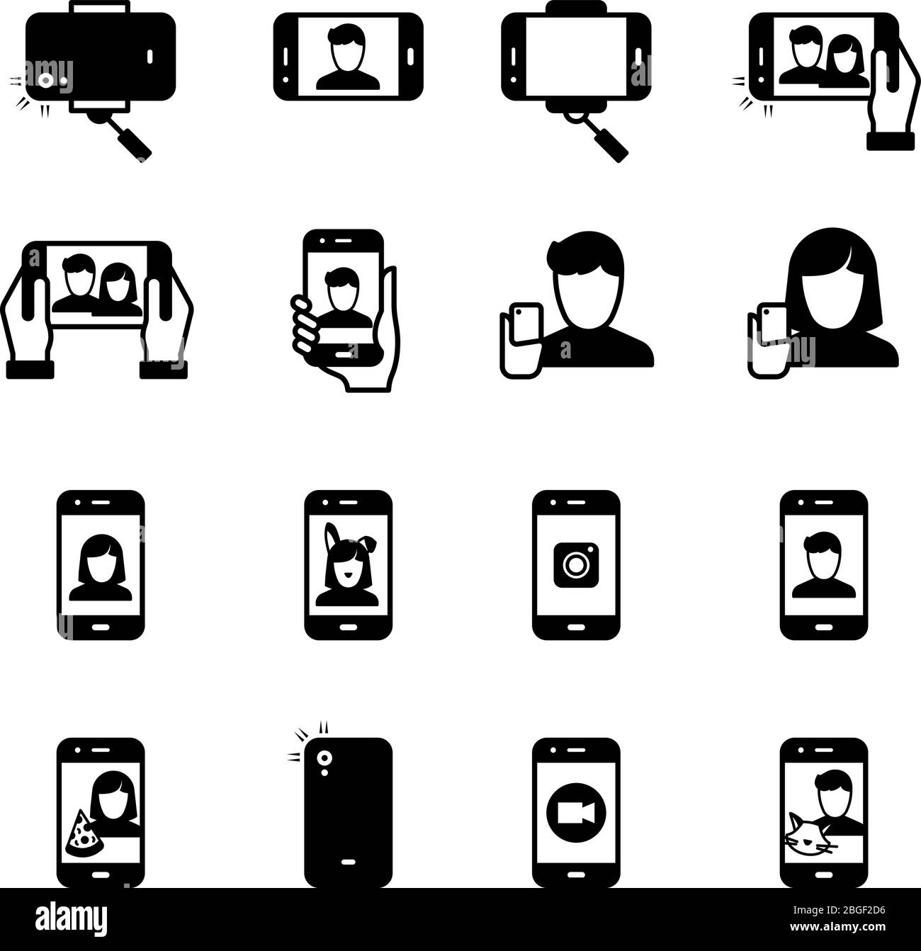 Young photographing on phone Stock Vector Images - Alamy