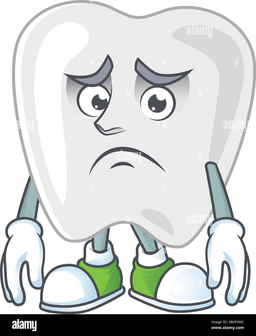 Cartoon picture of teeth with worried face Stock Vector Image & Art - Alamy