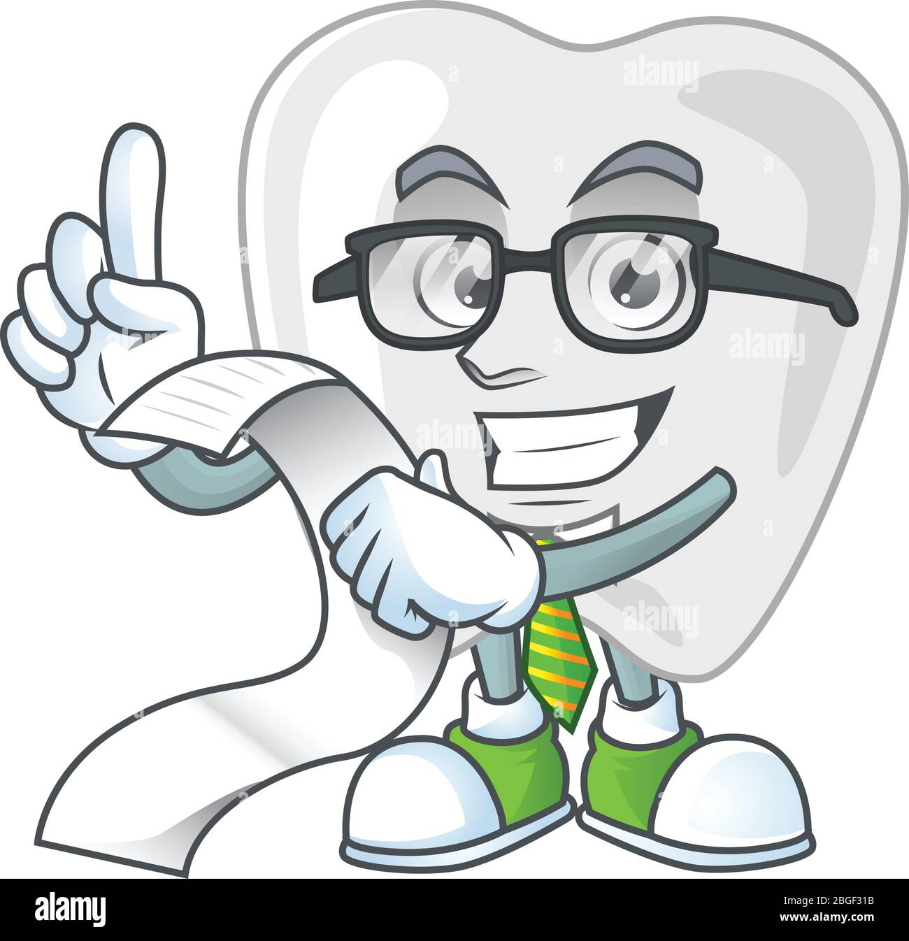 Mascot cartoon concept of teeth with menu list Stock Vector Image & Art ...