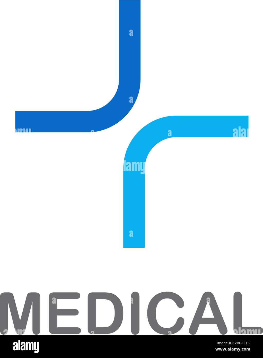 Simple medical logo design with cross icon template Stock Vector Image ...