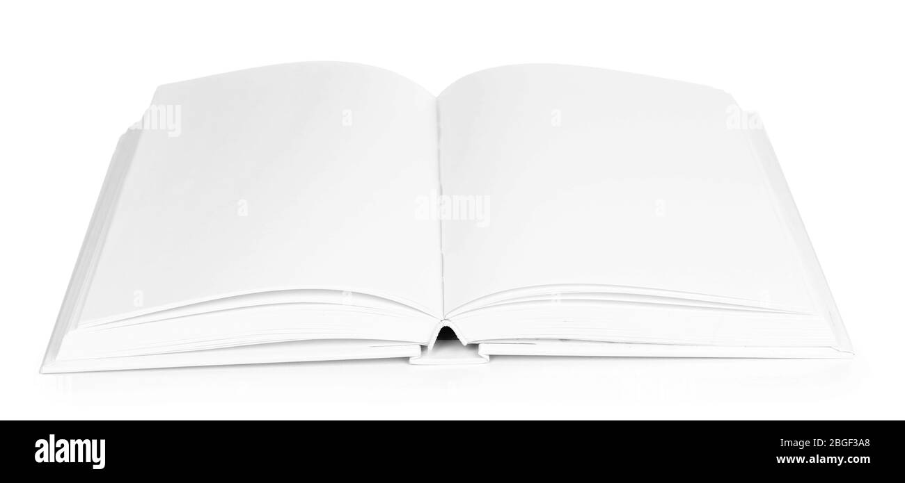 Blank book isolated on white Stock Photo - Alamy