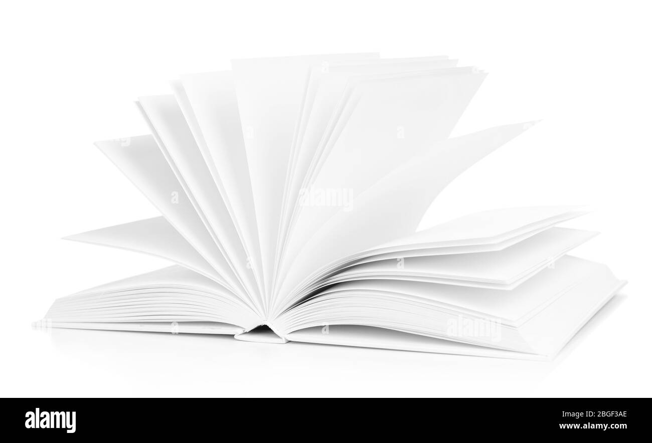 Blank book isolated on white Stock Photo - Alamy
