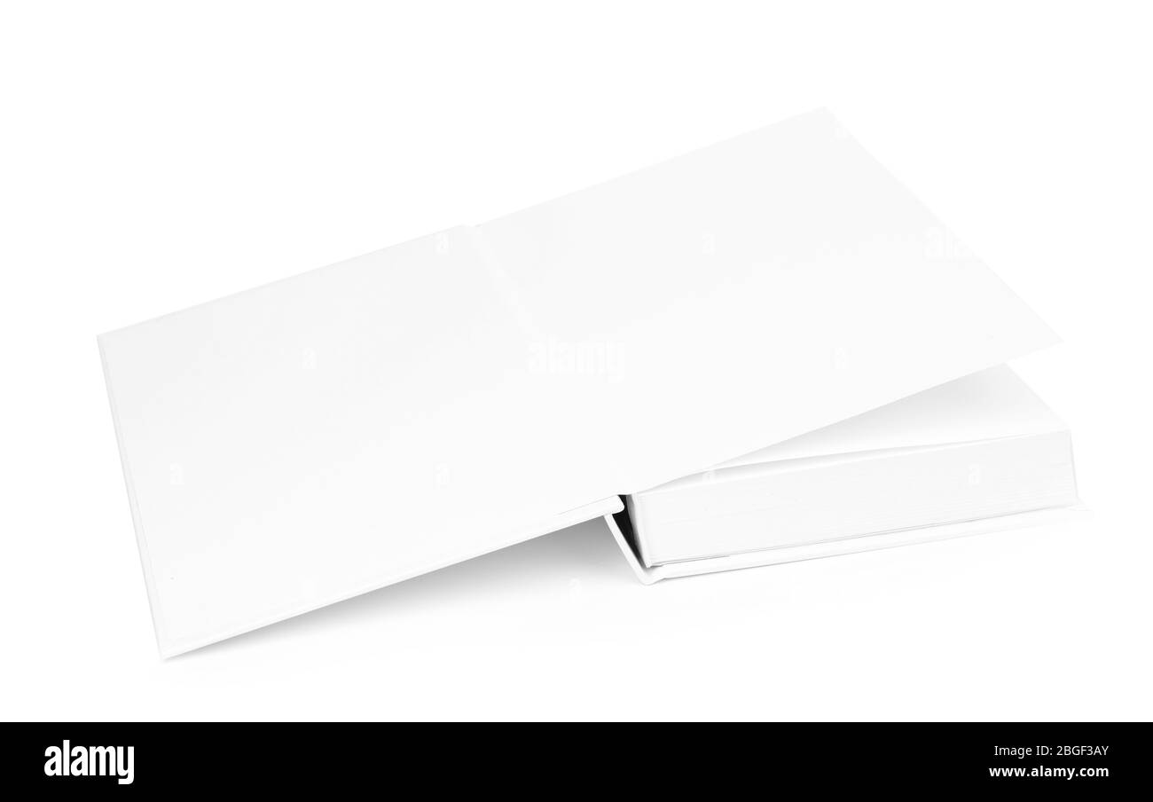 Blank book isolated on white Stock Photo - Alamy