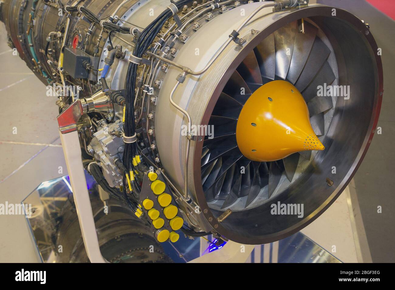Aviation engine on the stand close up. Industry Stock Photo - Alamy