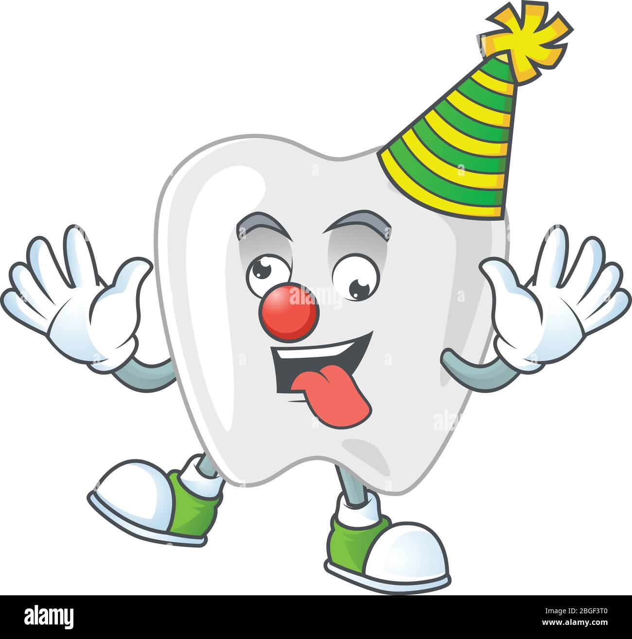 Amusing Clown teeth cartoon character mascot style Stock Vector Image ...
