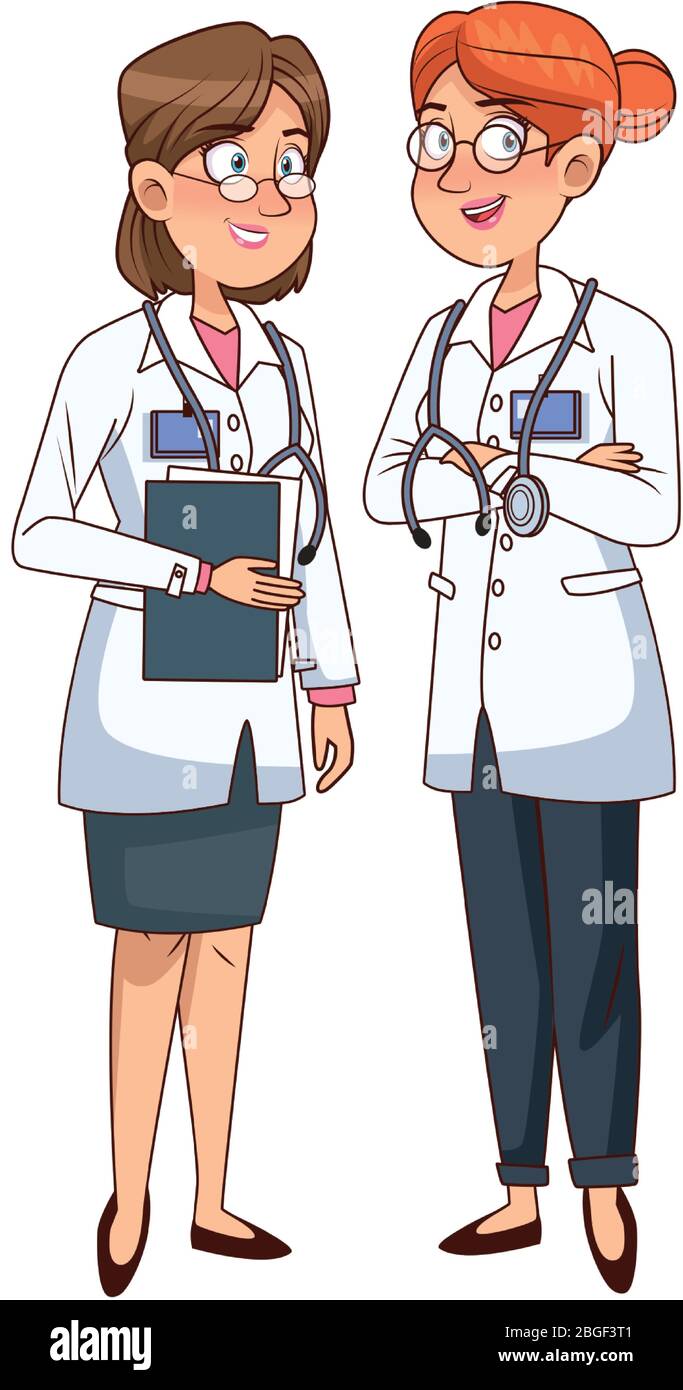 professional female doctors avatars characters Stock Vector Image & Art ...