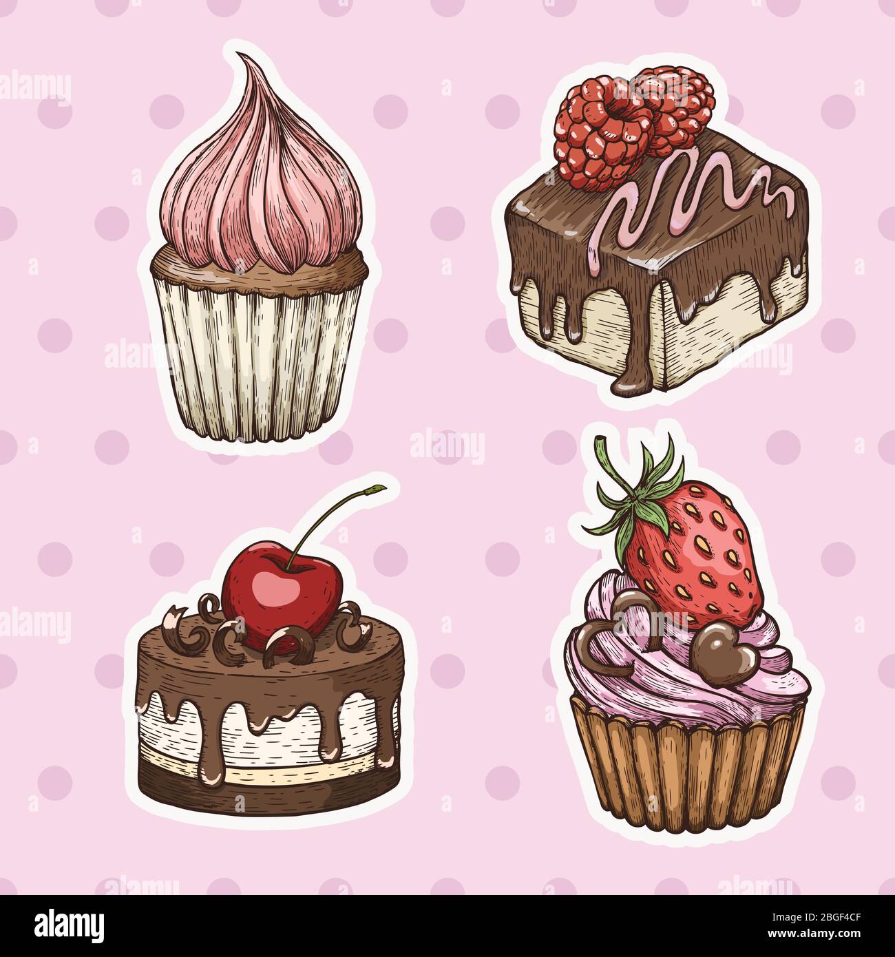 Cake Vintage Vector