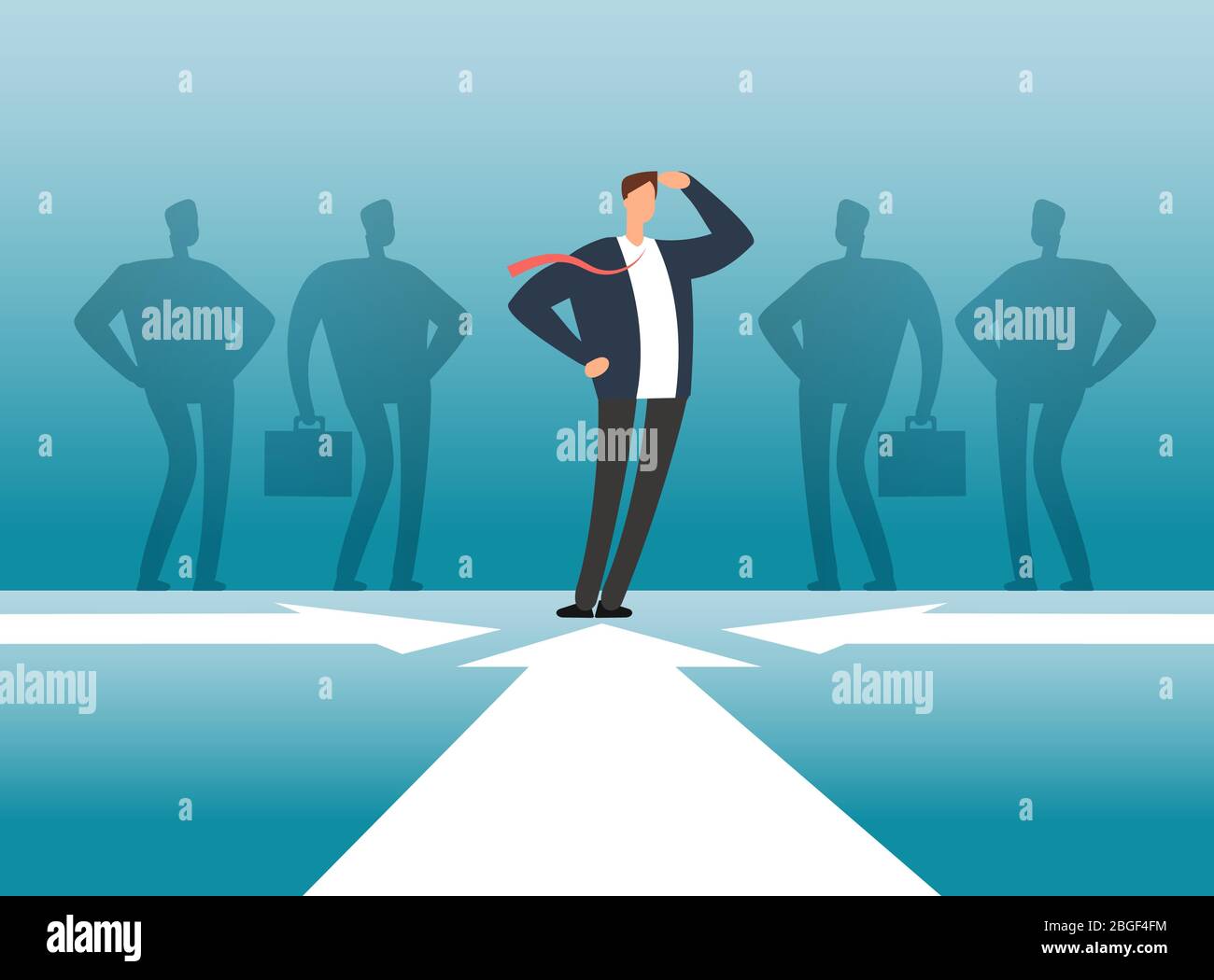 Businessman in front of people group shadow. Employee management ...