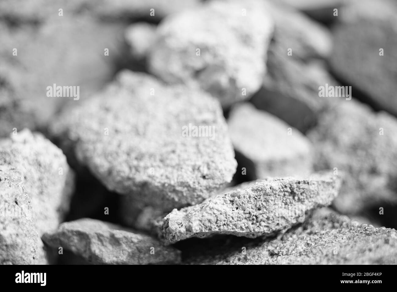pile of old small stones, construction debris background Stock Photo ...