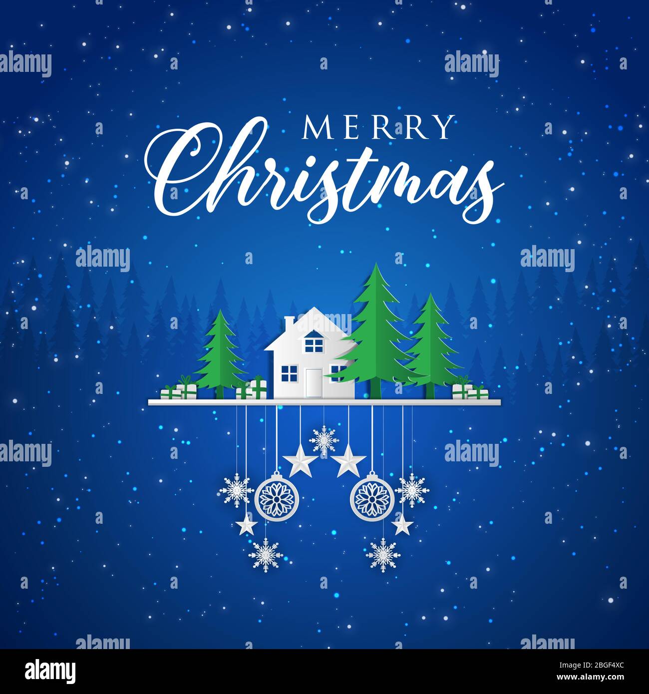 Snow white house green Stock Vector Images - Alamy