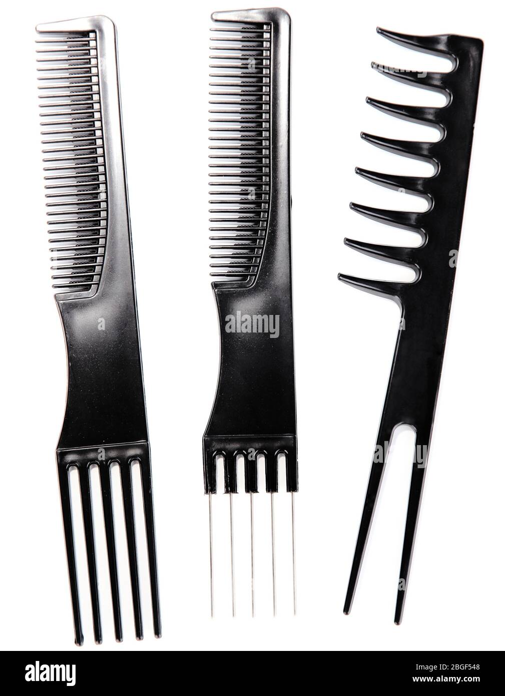 Professional combs isolated on white Stock Photo - Alamy