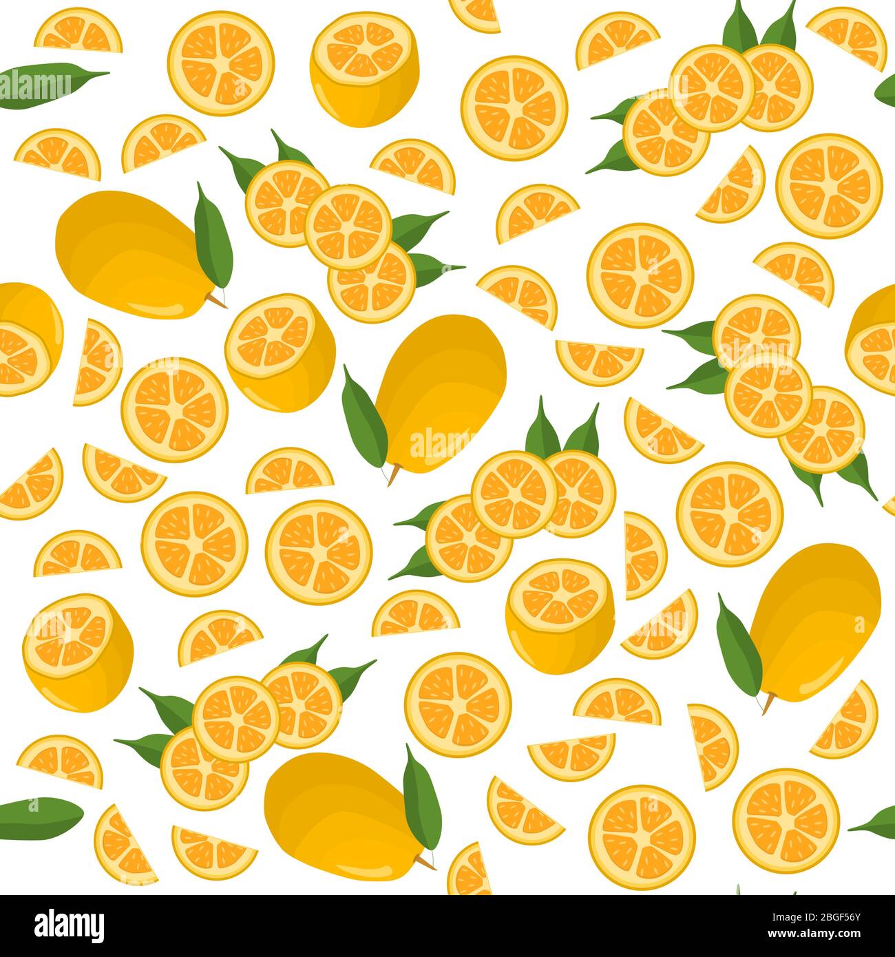 Illustration on theme big colored seamless kumquat, bright fruit ...