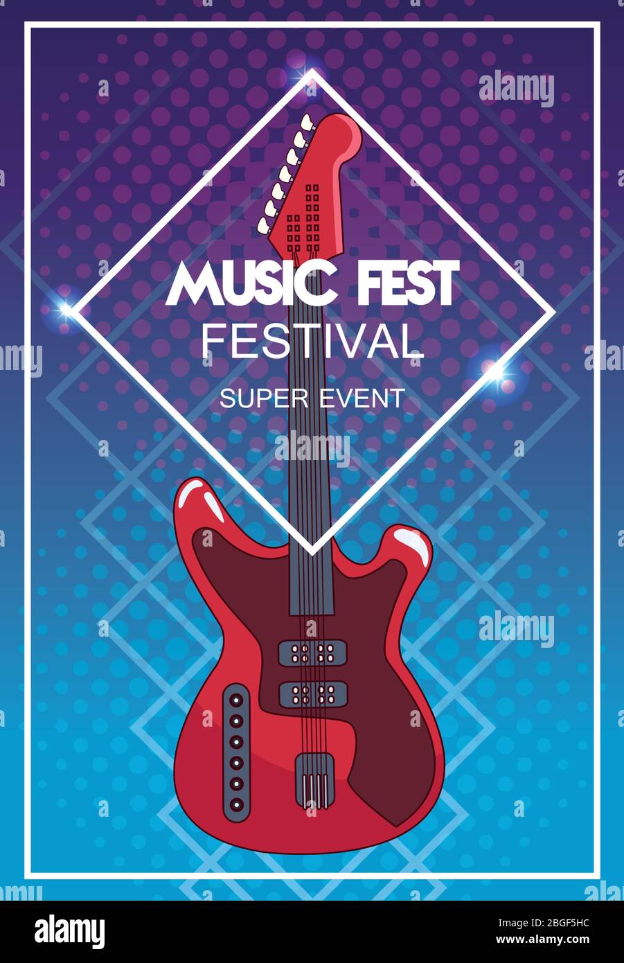 music fest poster with electric guitar Stock Vector Image & Art - Alamy