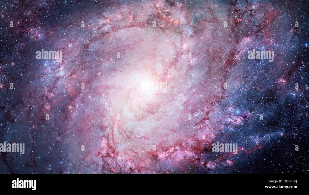 Spiral galaxy. Elements of this image furnished by NASA Stock Photo - Alamy