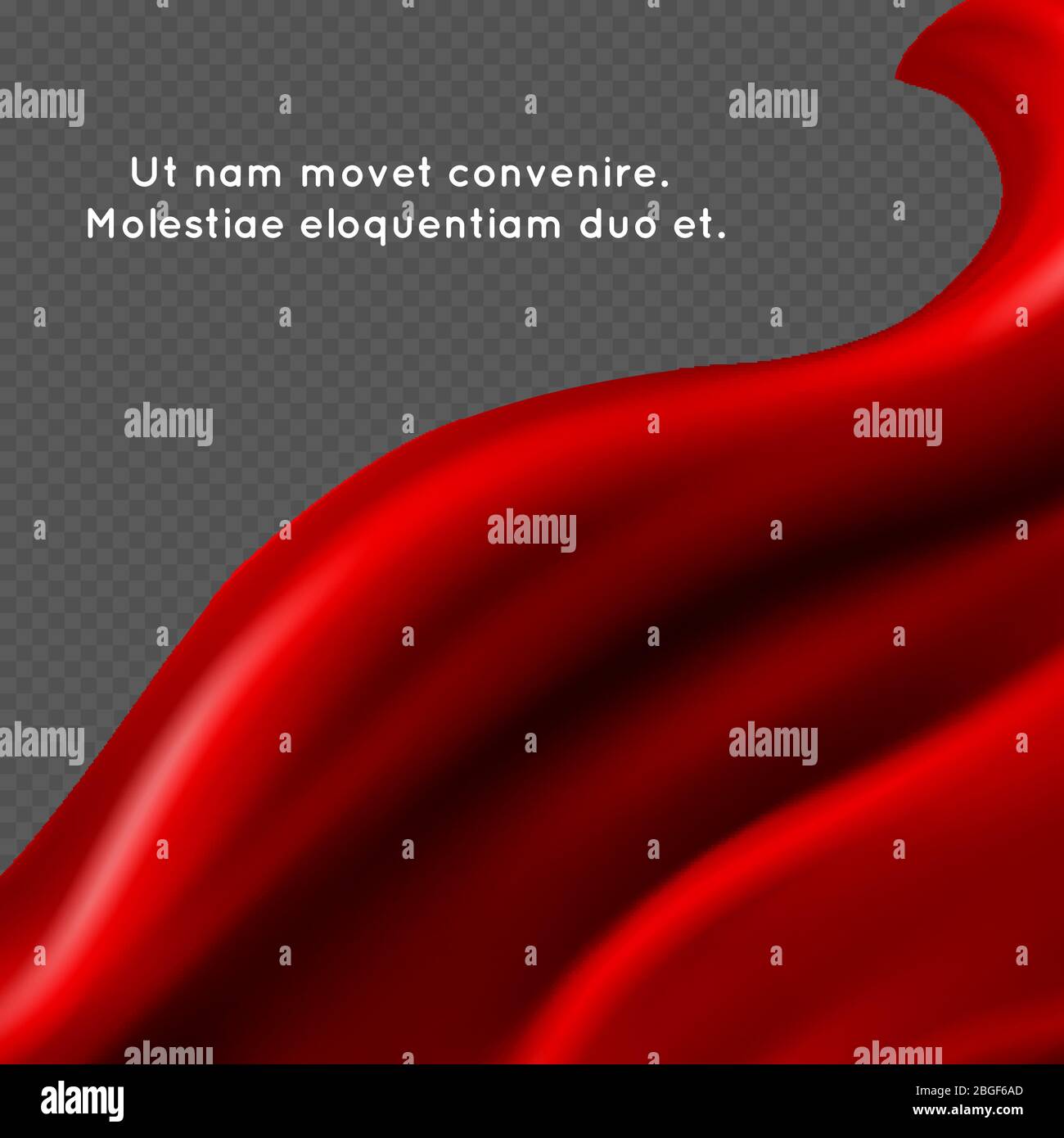 Red silk fabric abstact vector background - textile banner design ...