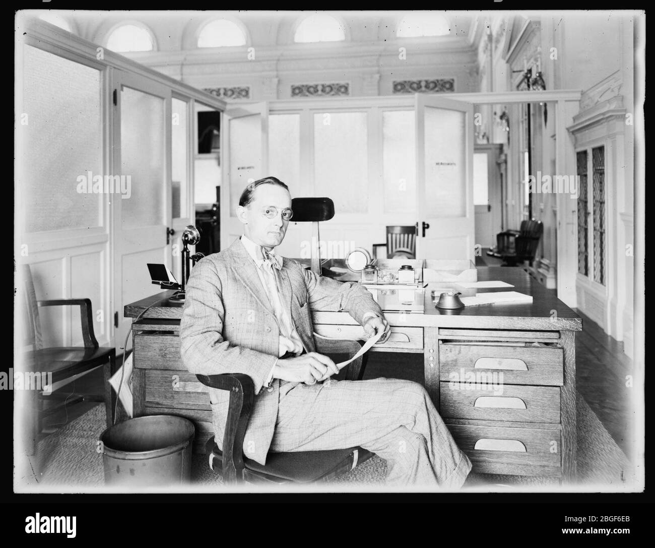 Herbert E. French, photographer, in office Stock Photo - Alamy