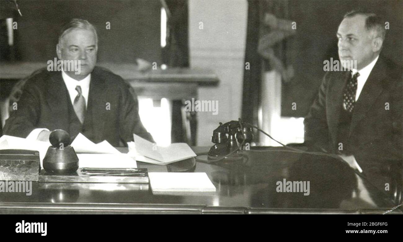 Herbert Hoover and Ted Joslin Stock Photo - Alamy