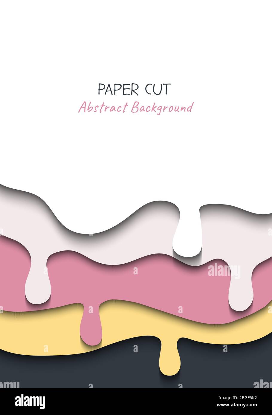 Abstract vertical vector background in paper cut style with shadows and ...