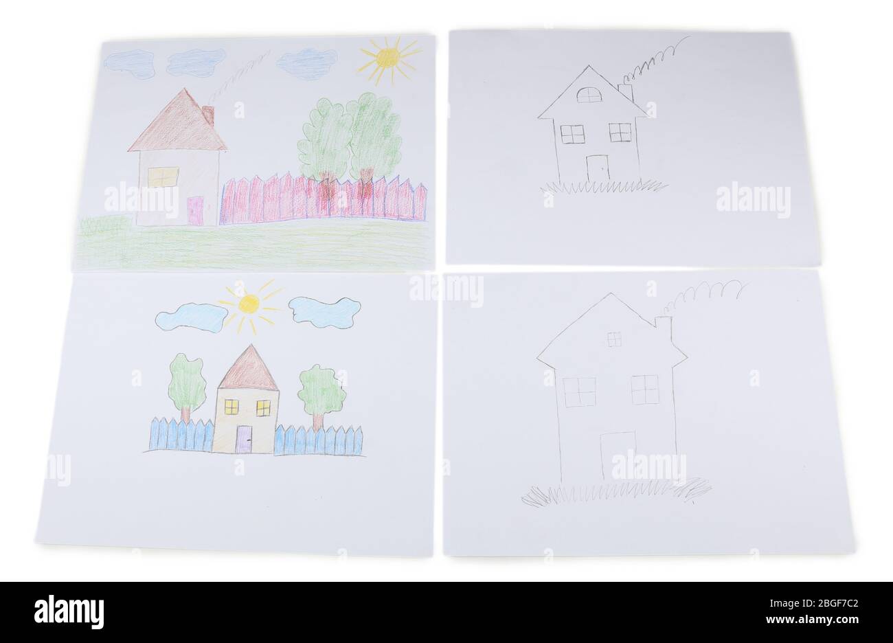 Creative kids rainbow drawing Cut Out Stock Images & Pictures - Alamy