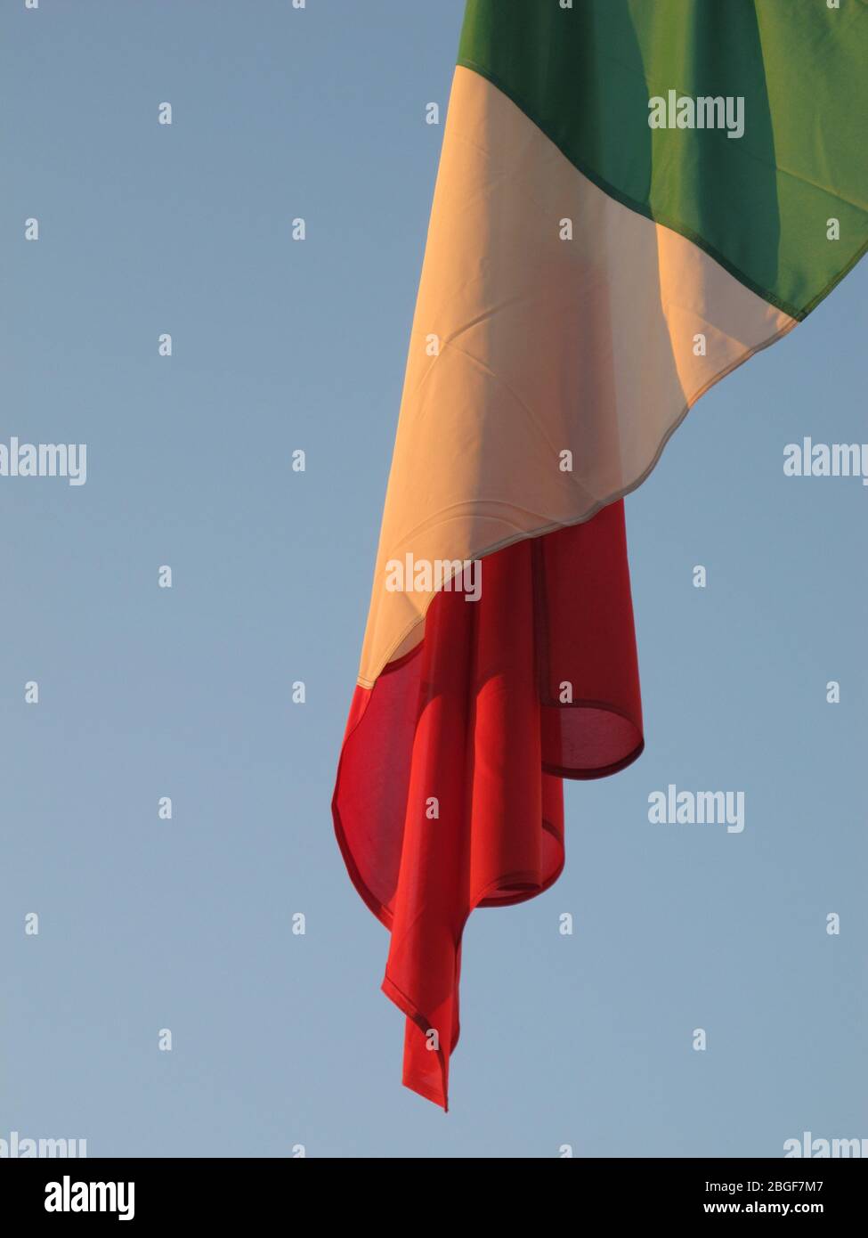 italian flag banner at sunset Stock Photo - Alamy
