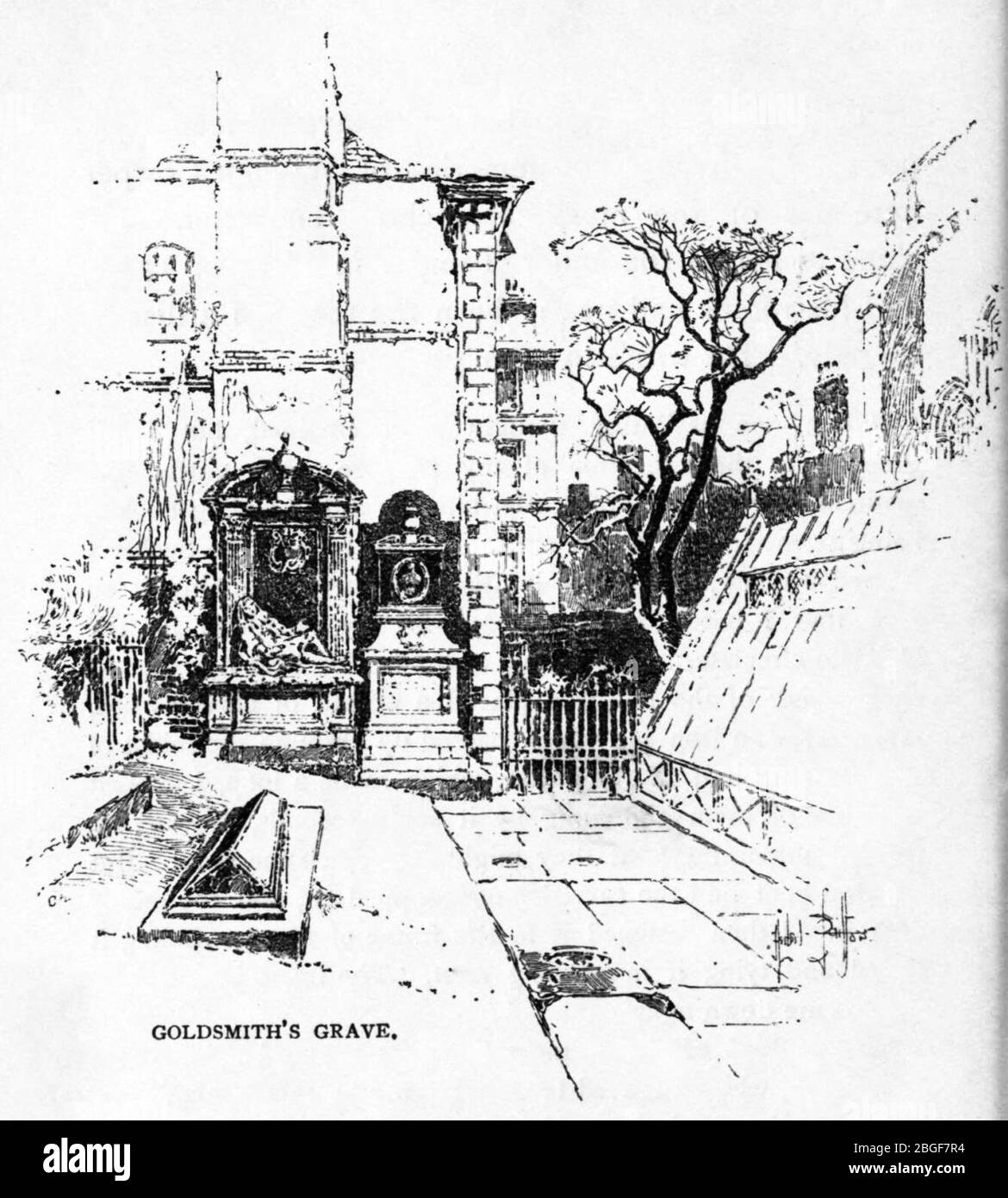 Herbert Railton - Goldsmith's Grave (modified Stock Photo - Alamy