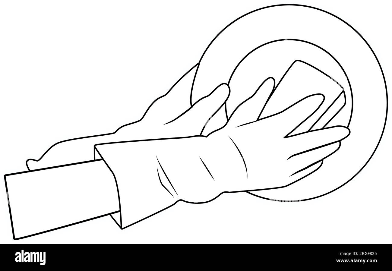 washing utensils prevention method covid19 Stock Vector Image & Art - Alamy