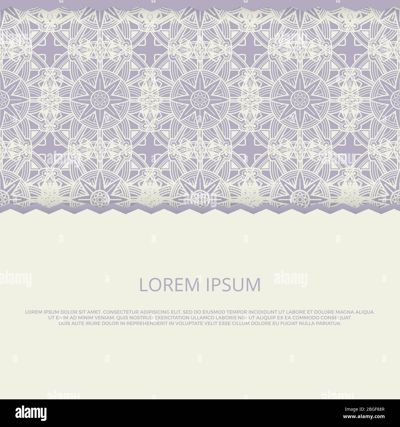 Lace banner and poster template. Flower mandala vintage background ...