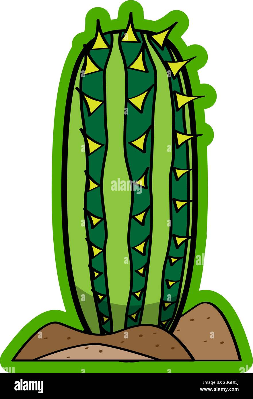 Sticker of a cactus icon Stock Vector Image & Art - Alamy