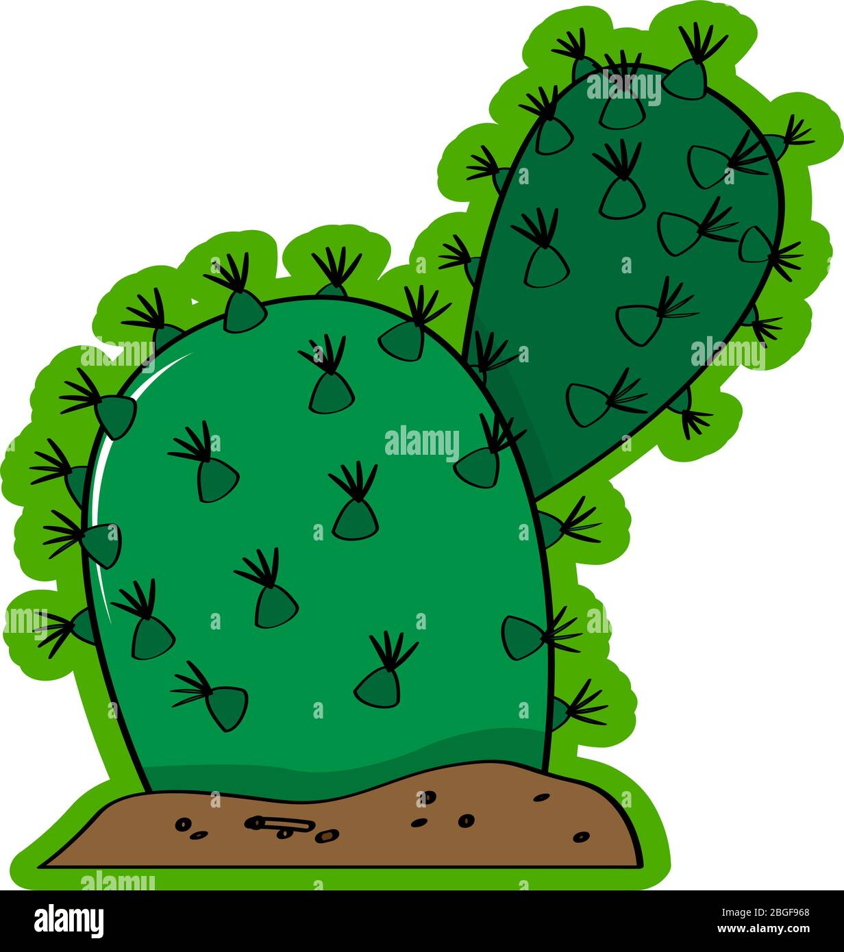 Sticker of a cactus icon Stock Vector Image & Art - Alamy