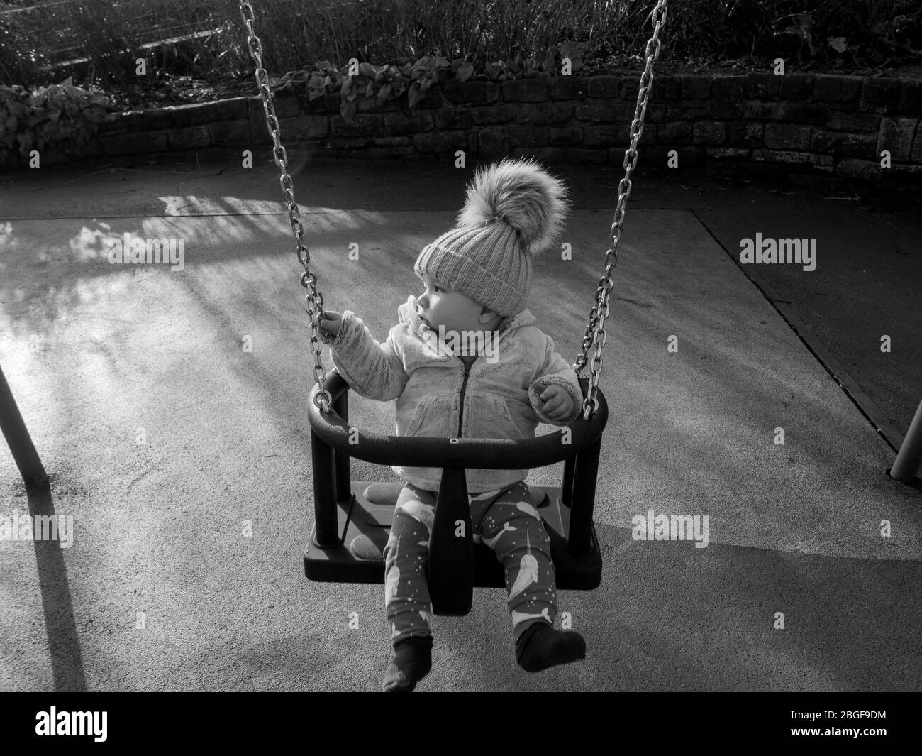 Happy toddler baby in Black and White Stock Photos & Images - Alamy