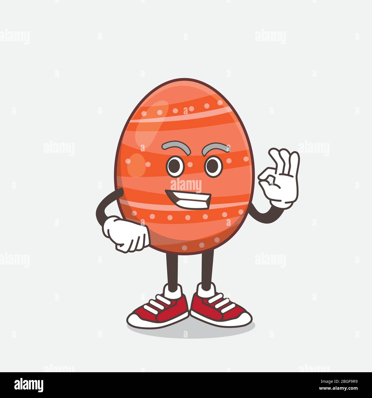 Illustration of Easter Egg Mascot Vector Character with Pose Stock ...