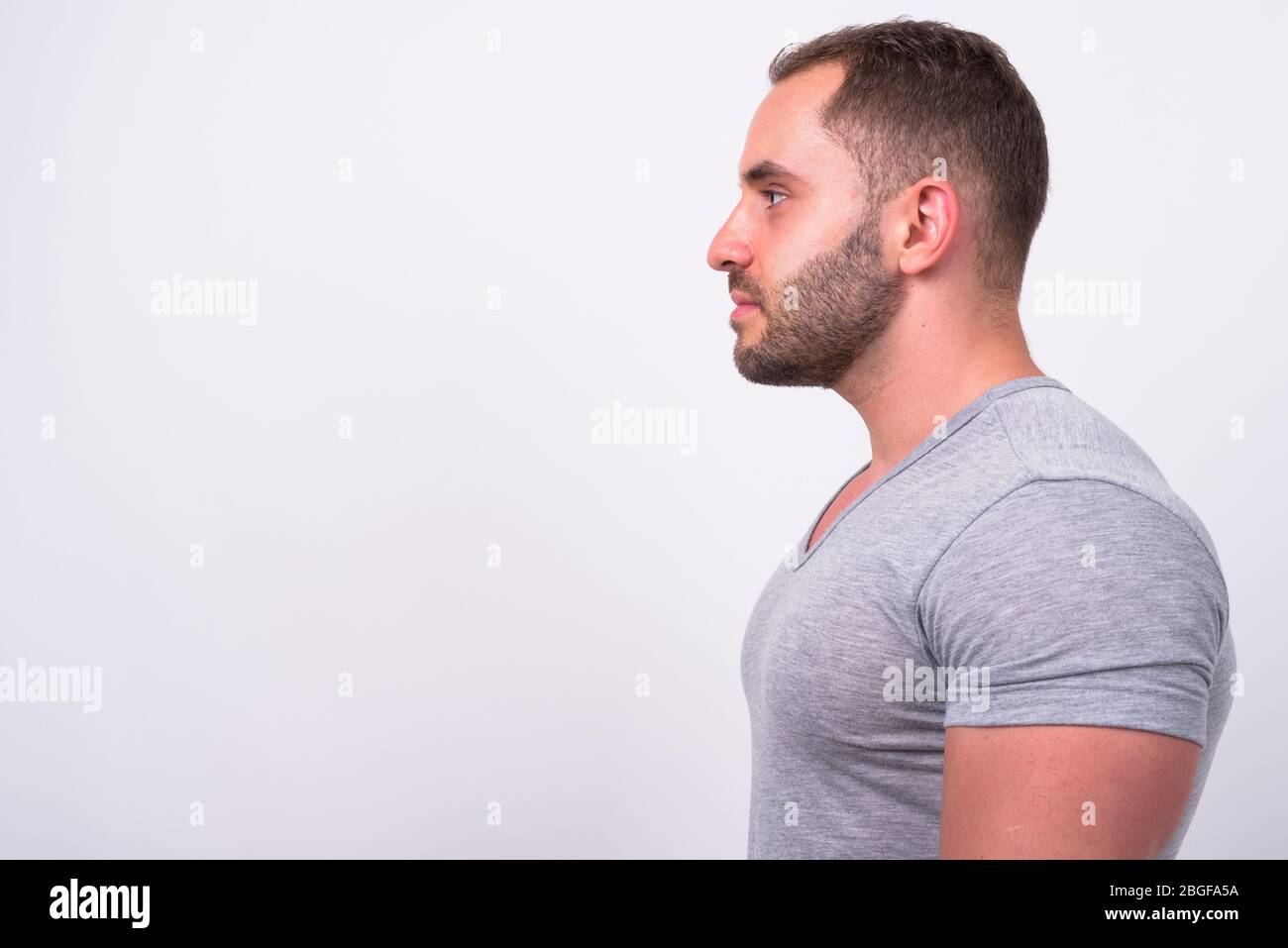 Side view closeup muscular hi-res stock photography and images - Alamy