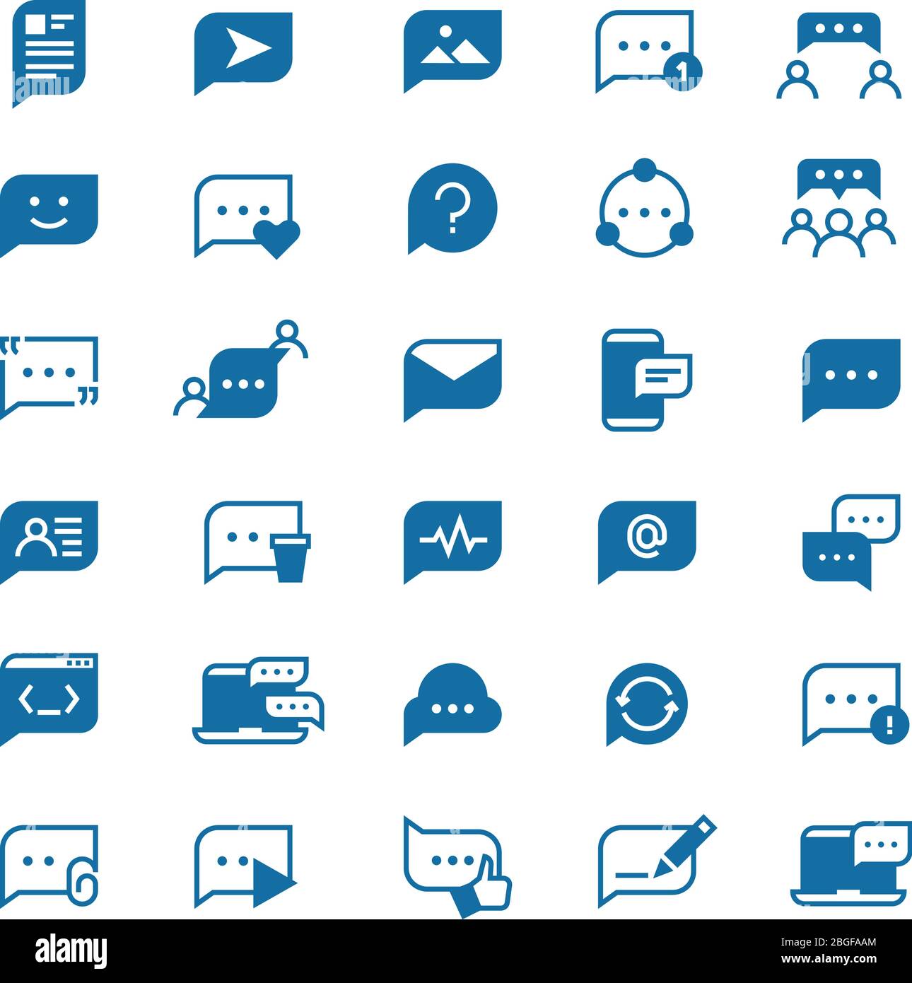 Speech bubbles, communication chat, talk bubble and thinking balloon ...