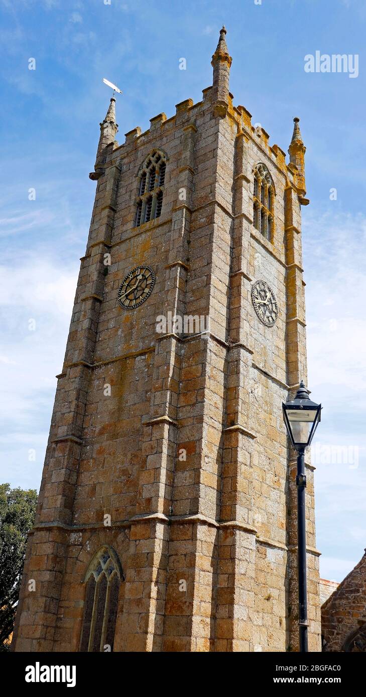 Church Steeple in St Ives, Cornwall Stock Photo - Alamy