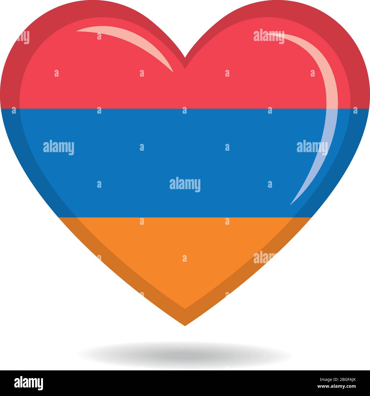 Armenia national flag in heart shape vector illustration Stock Vector ...