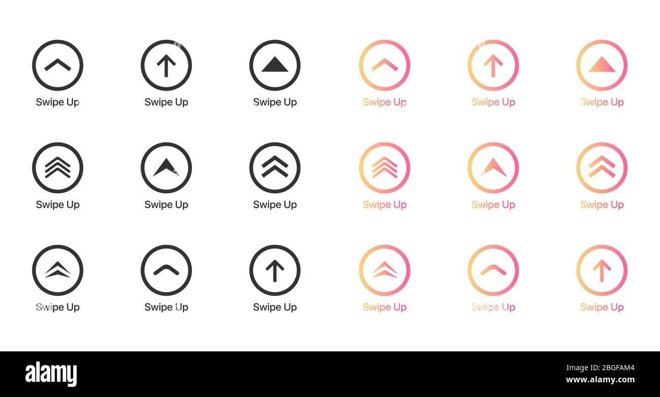 Swipe up icon set Cut Out Stock Images & Pictures - Alamy