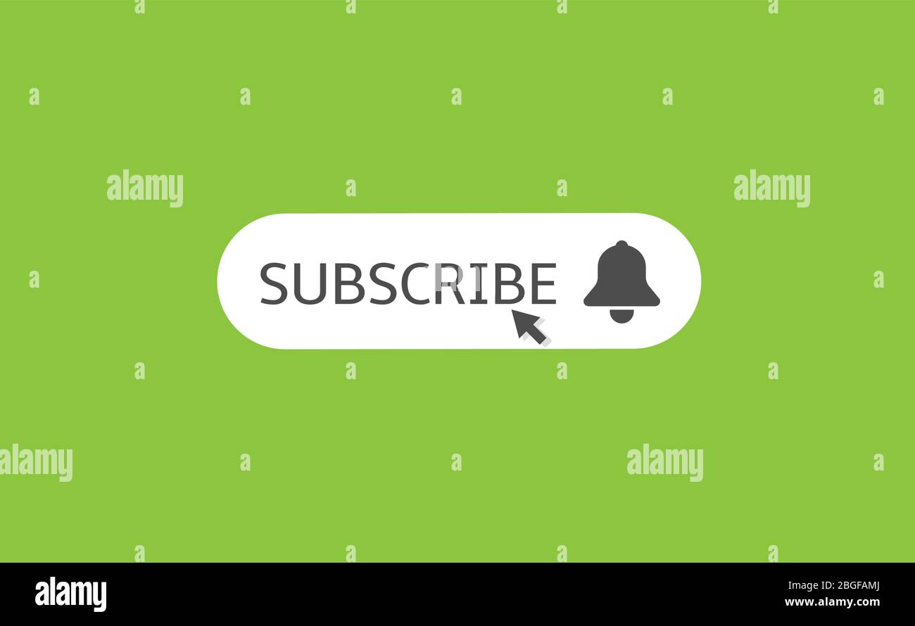 Subscribe banner icon flat Stock Vector Images - Alamy