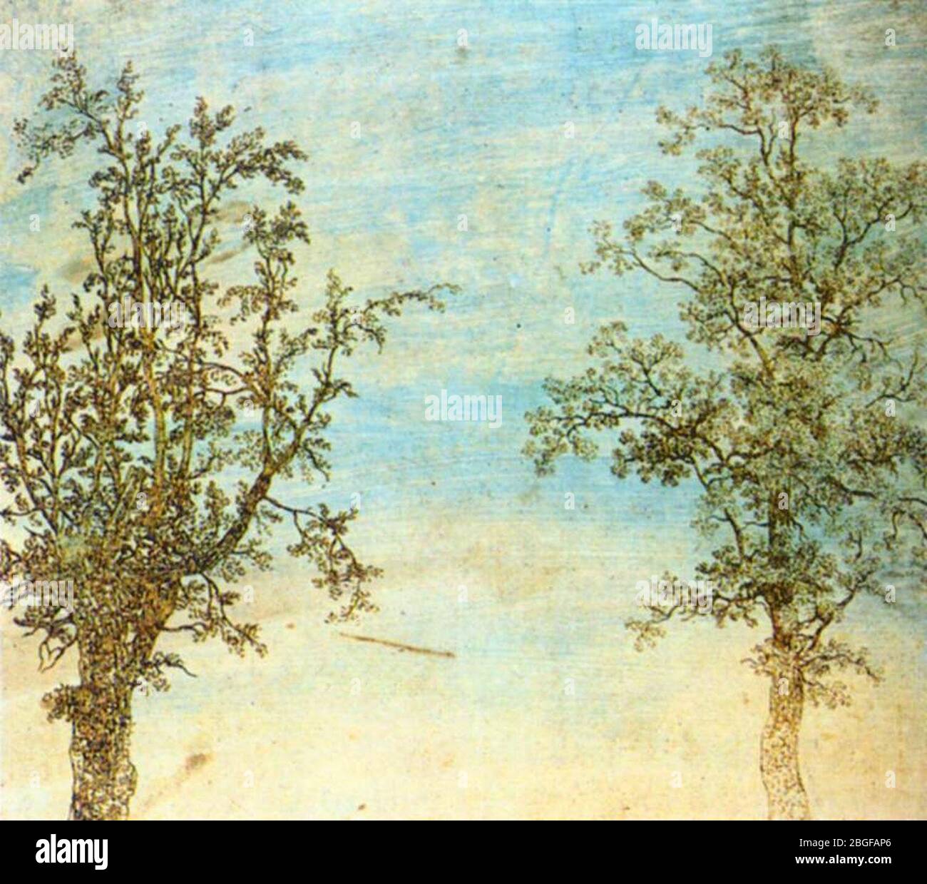 Hercules Seghers - Two Trees Stock Photo - Alamy