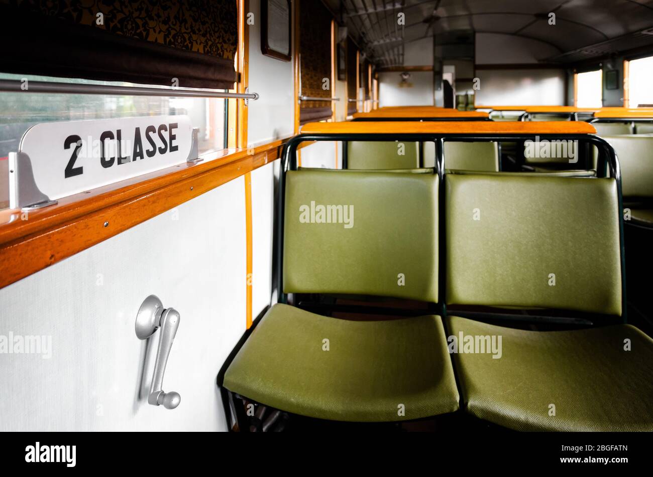 Vintage interior passenger car railroad hi-res stock photography and ...