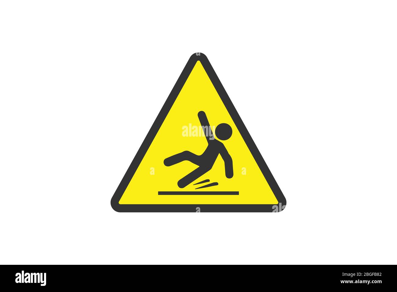 Flat yellow hazard warning symbol. Warning icon and sign of danger ...