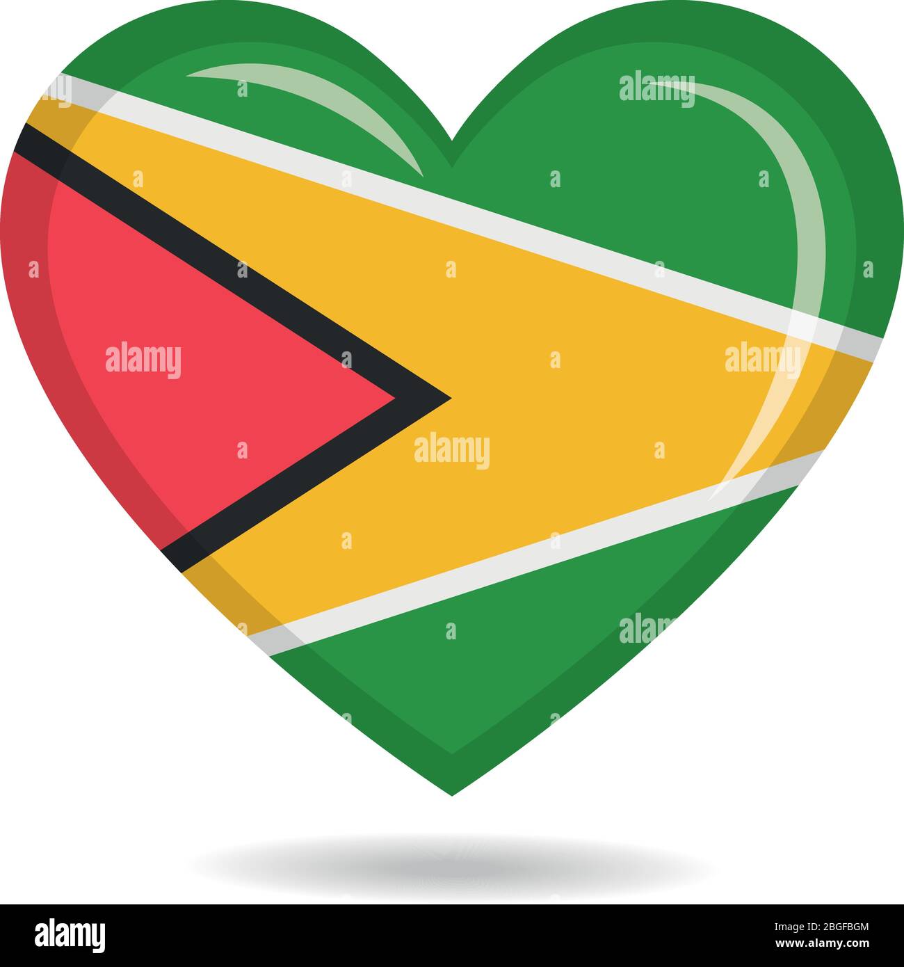 Guyana vector image country Cut Out Stock Images & Pictures - Alamy