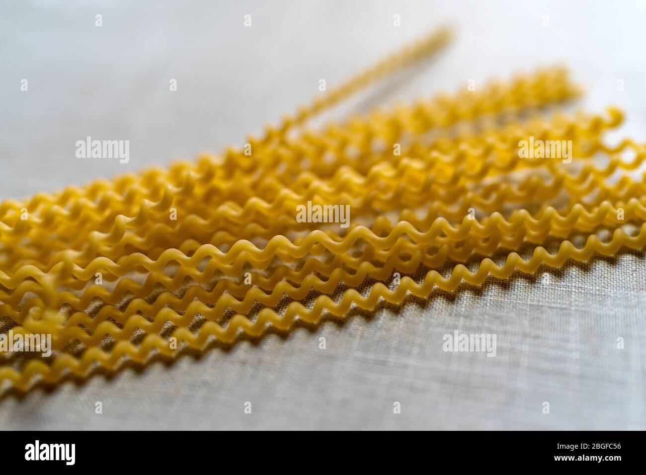 Italian uncooked dry pasta Fusilli lunghi bucati Stock Photo - Alamy