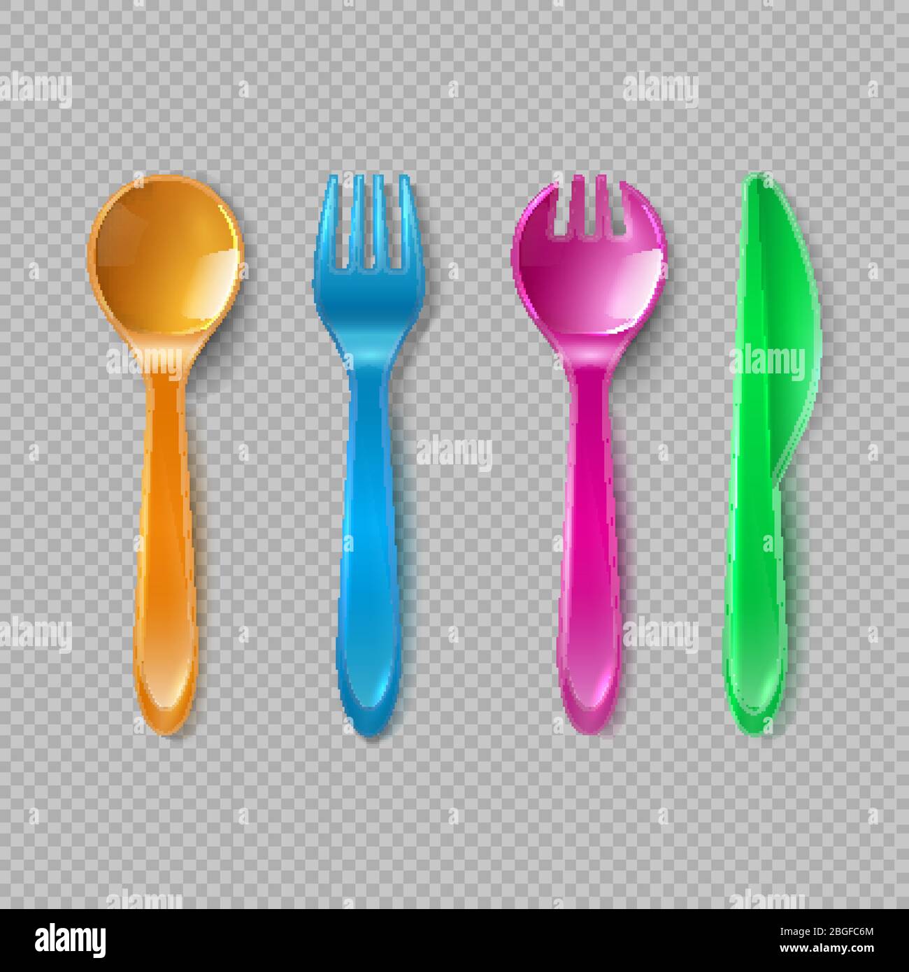 Disposable tableware mockup set Stock Vector Images - Alamy