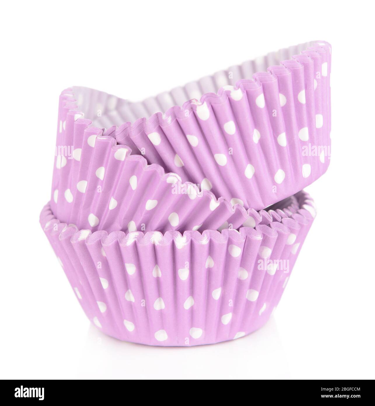 Colorful cupcake wrappers isolated on white Stock Photo - Alamy